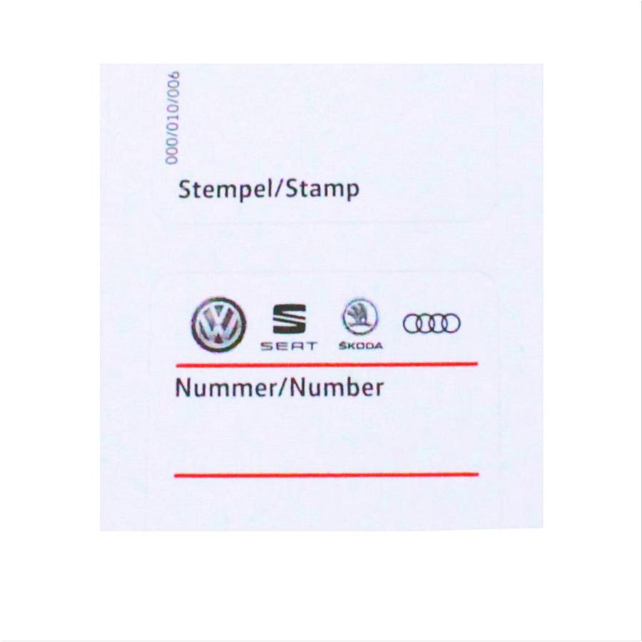 Etiqueta de Advertência VW 000010006 | Loja Virtual